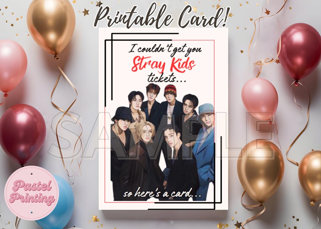 Kpop Card, Stray Kids Card, SKZ Merch, Stray Kids Digital Download - Etsy