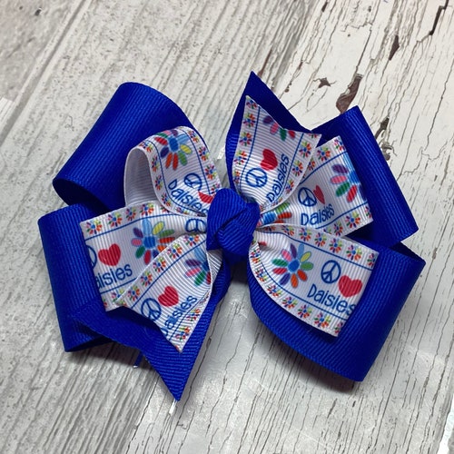 Girl Scouts Daisy Scout Double Stacked Pinwheel Boutique Hair - Etsy