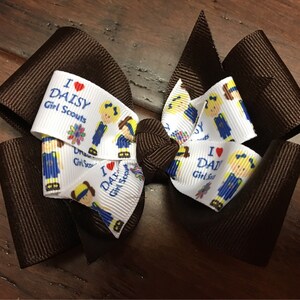 Girl Scouts Daisy Scout Double Stacked Pinwheel Boutique Hair - Etsy