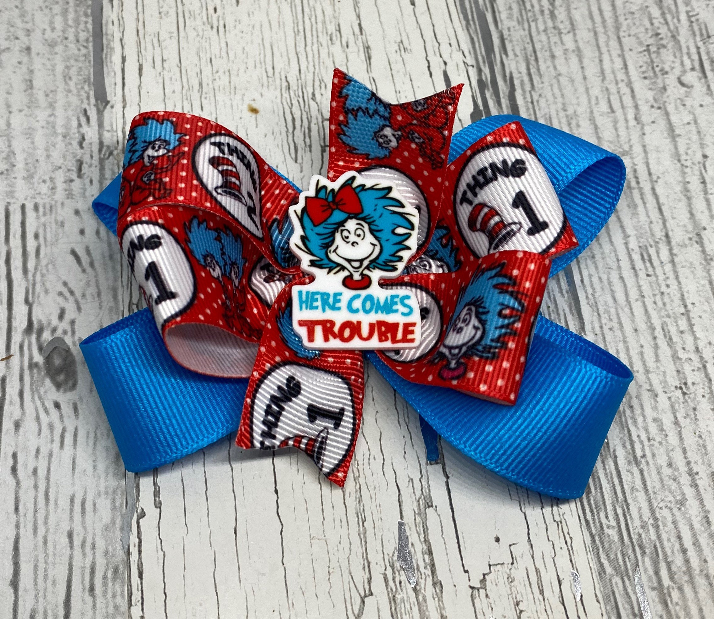 Thing 1 And Thing 2 Hair Bows
