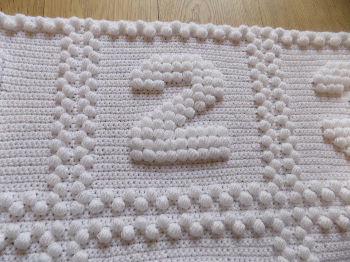 Numbers CROCHET PATTERN Baby Blanket One-piece - Etsy