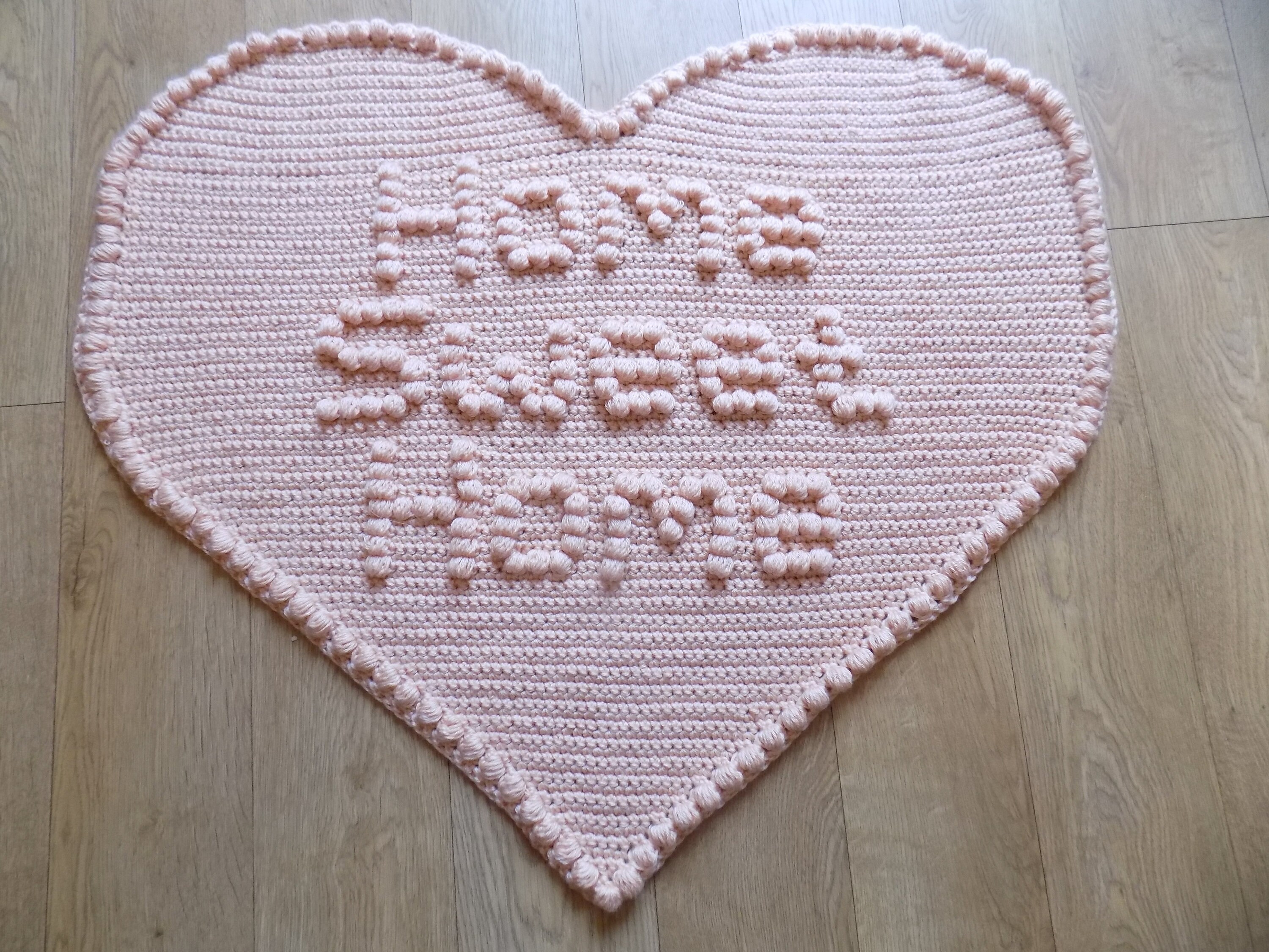 Heart Rug CROCHET PATTERN Home Sweet Home | Etsy