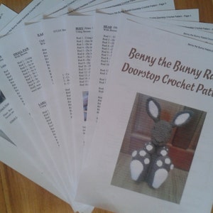 Rabbit DOORSTOP Crochet PATTERN Amigurumi Bunny | Etsy