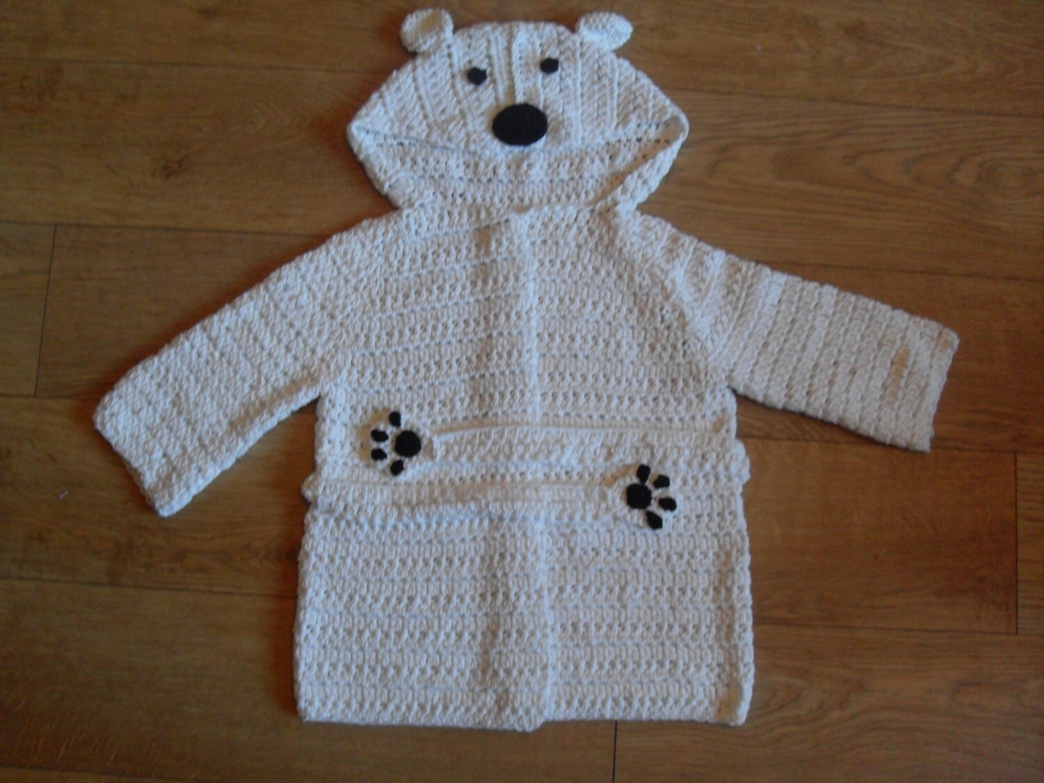 Bathrobe Crochet PATTERN Polar Bear 1-4 Years Oldd - Etsy UK