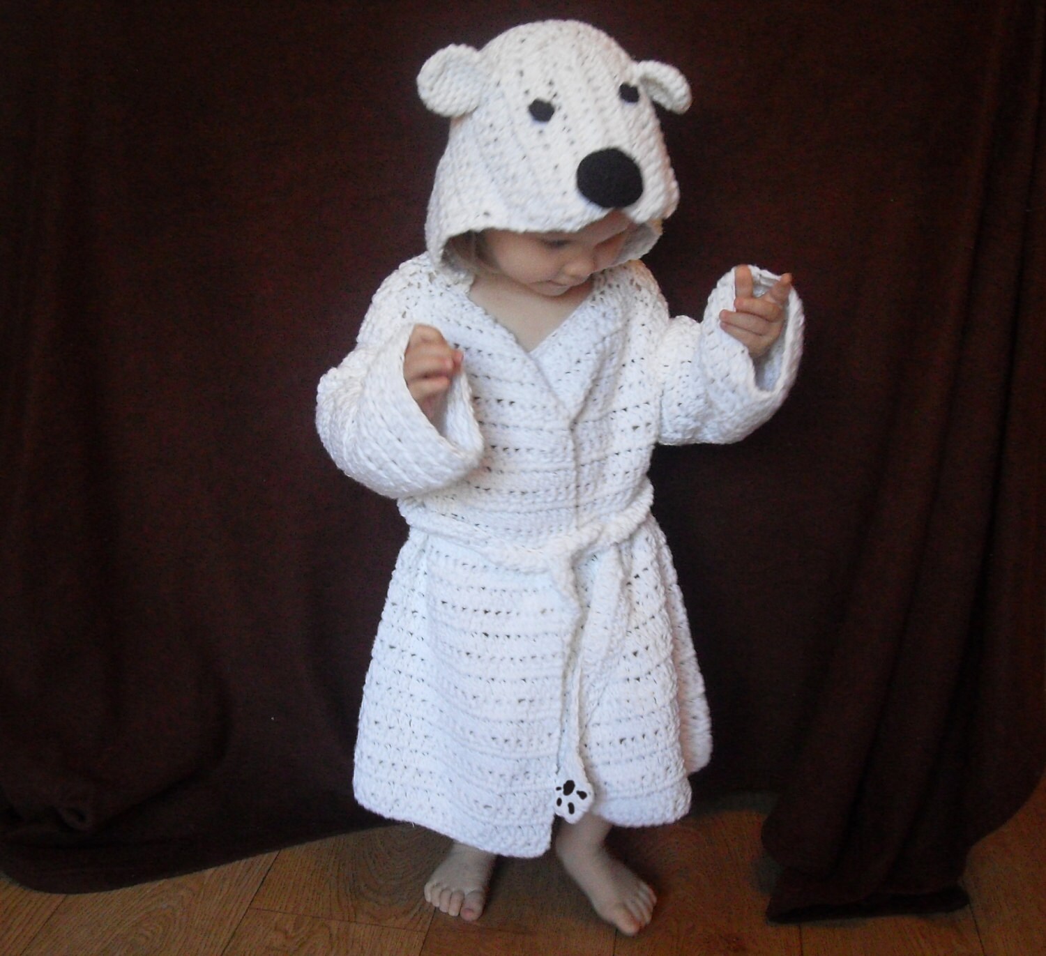 Bathrobe Crochet PATTERN Polar Bear 1-4 Years Oldd | Etsy