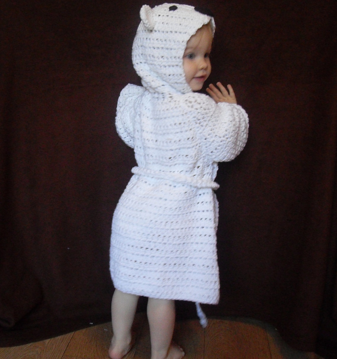 Bathrobe Crochet PATTERN Polar Bear 1-4 Years Oldd - Etsy UK
