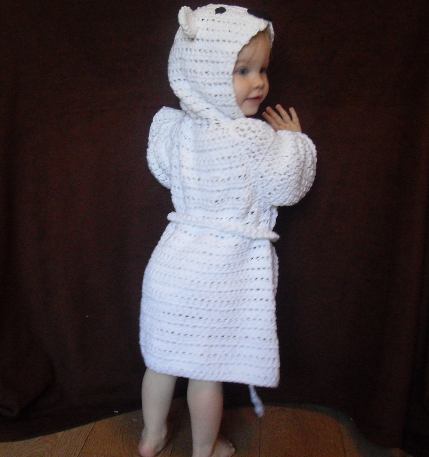 Bathrobe Crochet PATTERN Polar Bear 1-4 Years Oldd | Etsy
