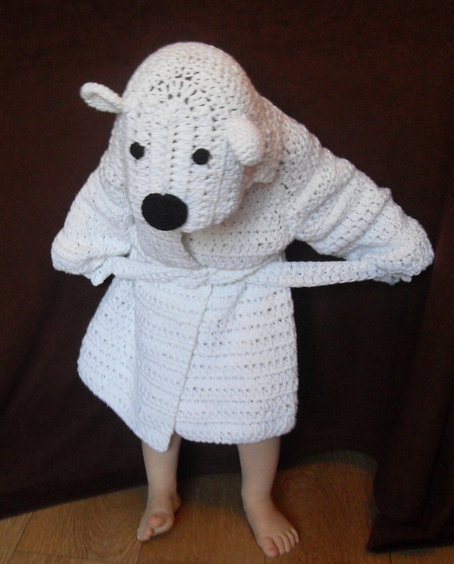 Bathrobe Crochet PATTERN Polar Bear 1-4 Years Oldd - Etsy UK