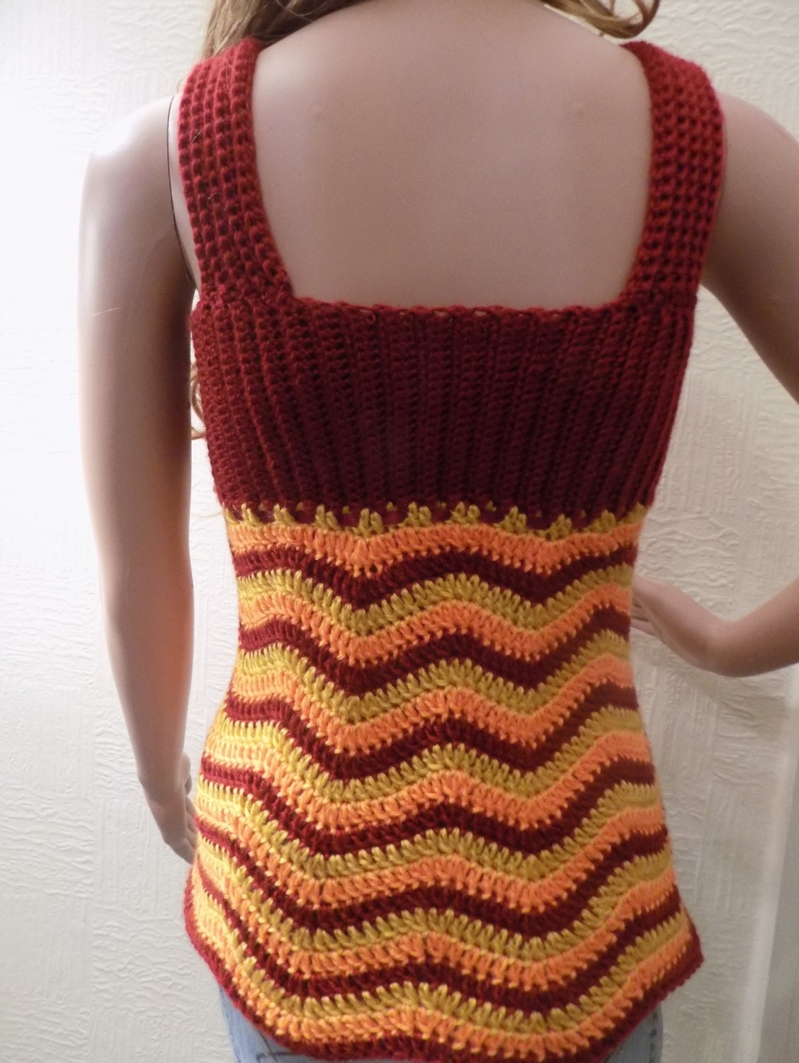 CROCHET PATTERN Waves Ladies Top by Peach.Unicorn | Etsy