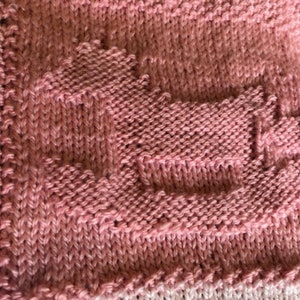 Rocking Horse KNITTING PATTERN Baby Blanket - Beginner Knit and Purl ...