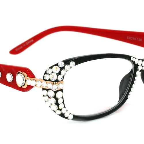 Glamour Quilted bling Reading Glasses 4 Women With full | Etsy