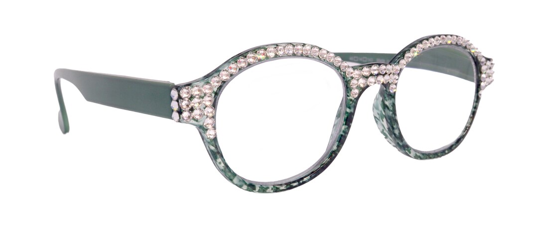 The Alchemist, (bling) Round Women Reading Glasses W (full TOP) (clear ...