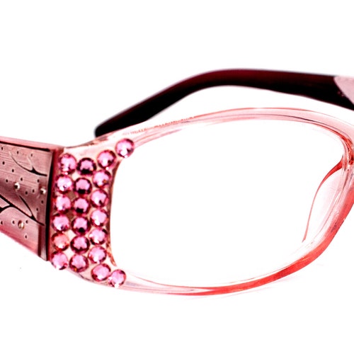 Glamour Quilted Bling Reading Glasses For Women Adorned W Etsy