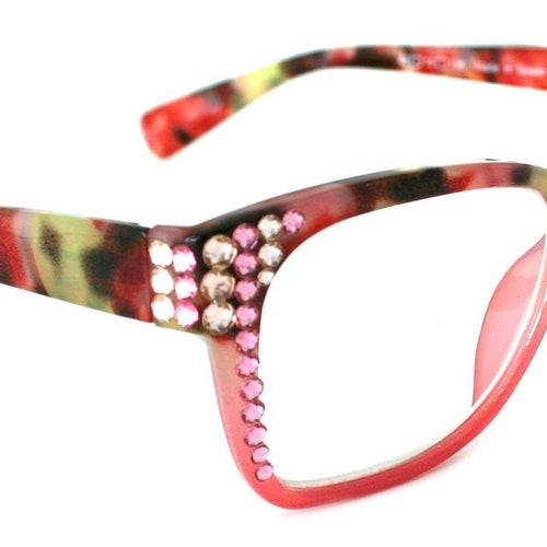 Desiree bling Women Reading Glasses W light Rose Cooper - Etsy