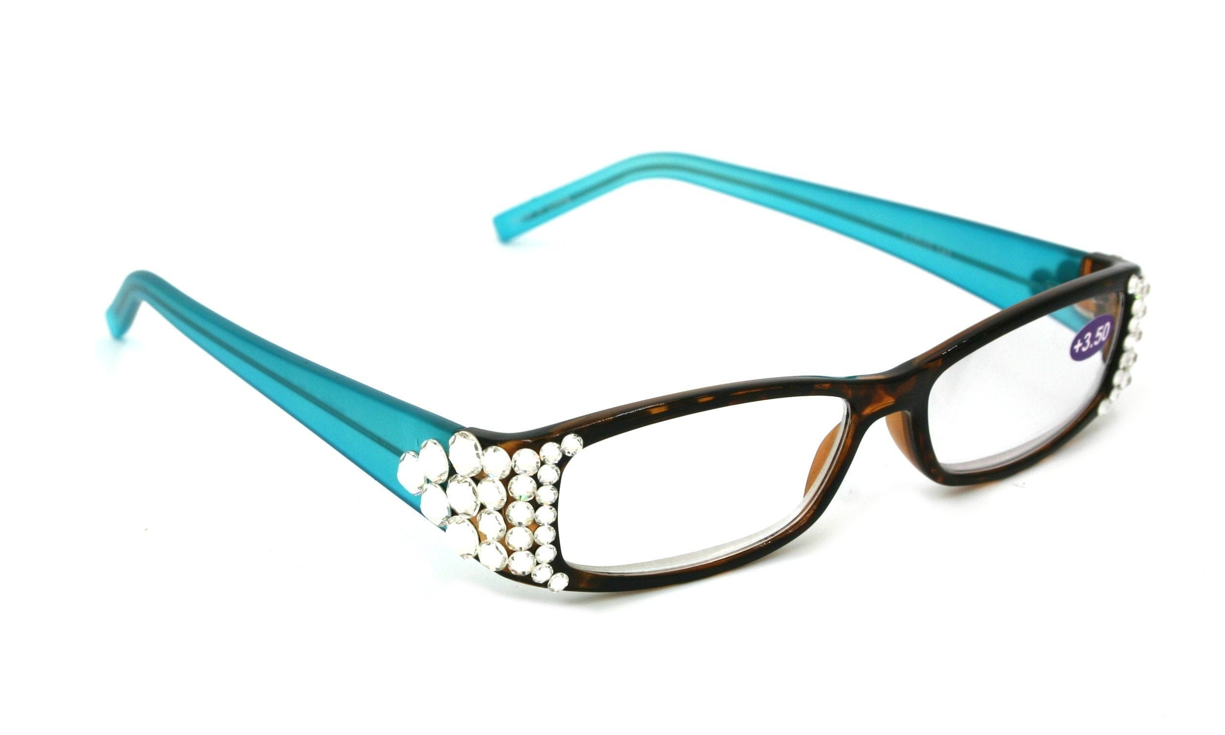 All Favorite Bling Reading Glasses Women Adorned W Clear Etsy