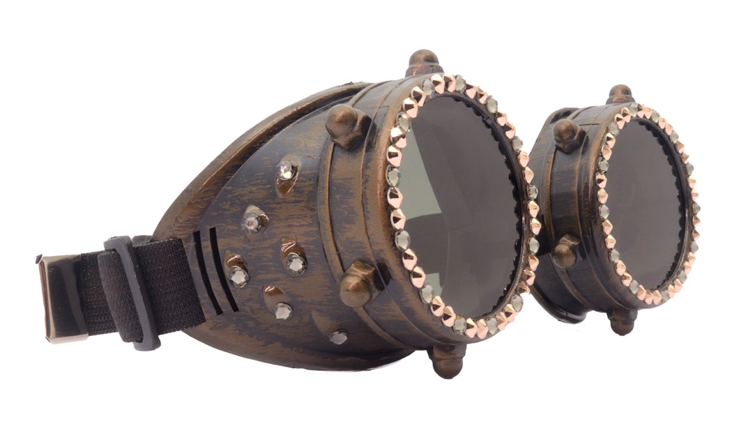 Bling Steampunk Goggles Diesel, Vintage Style, Burning Man, Rave ...