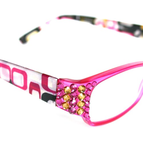Glamour Quilted Bling Women Reading Glasses W Hematite L Etsy
