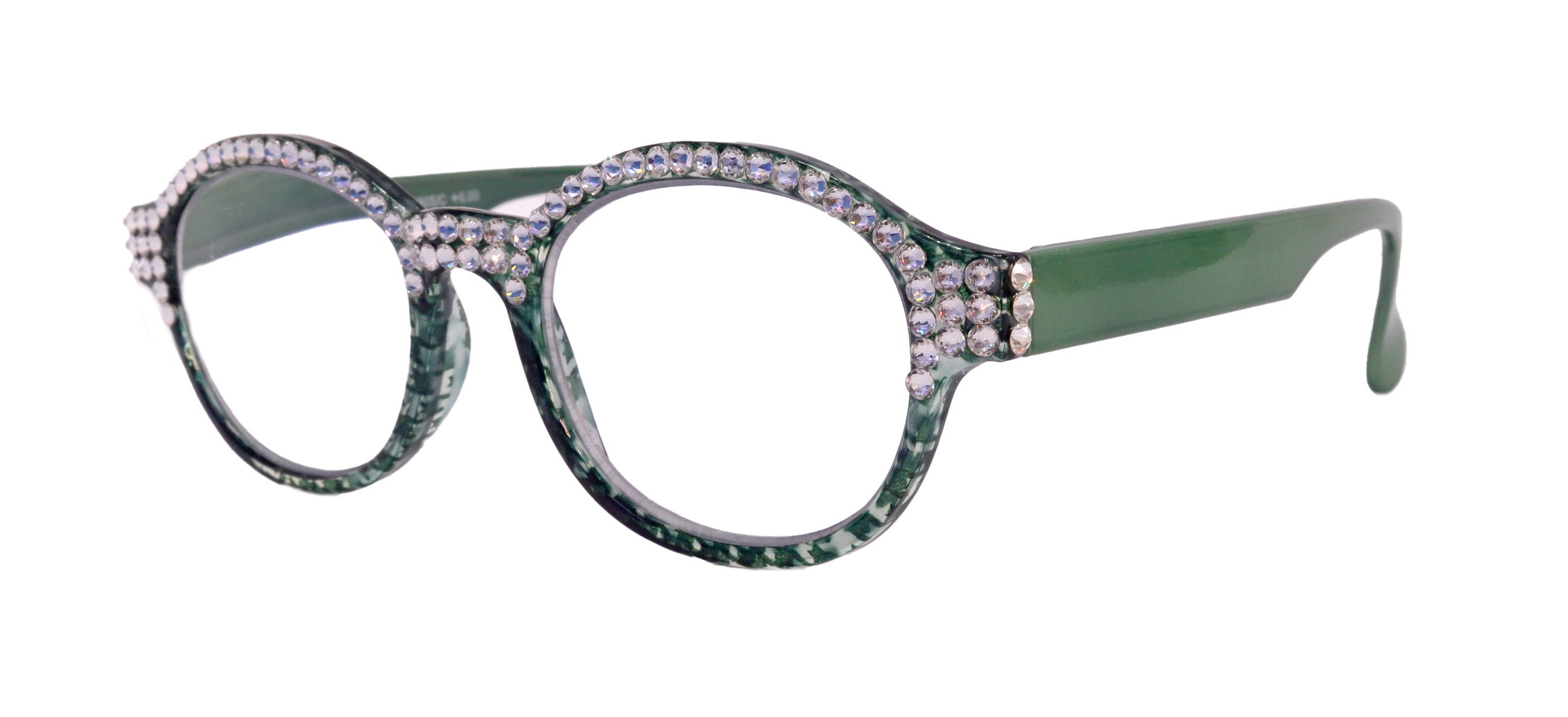 The Alchemist, (bling) Round Women Reading Glasses W (full TOP) (clear ...