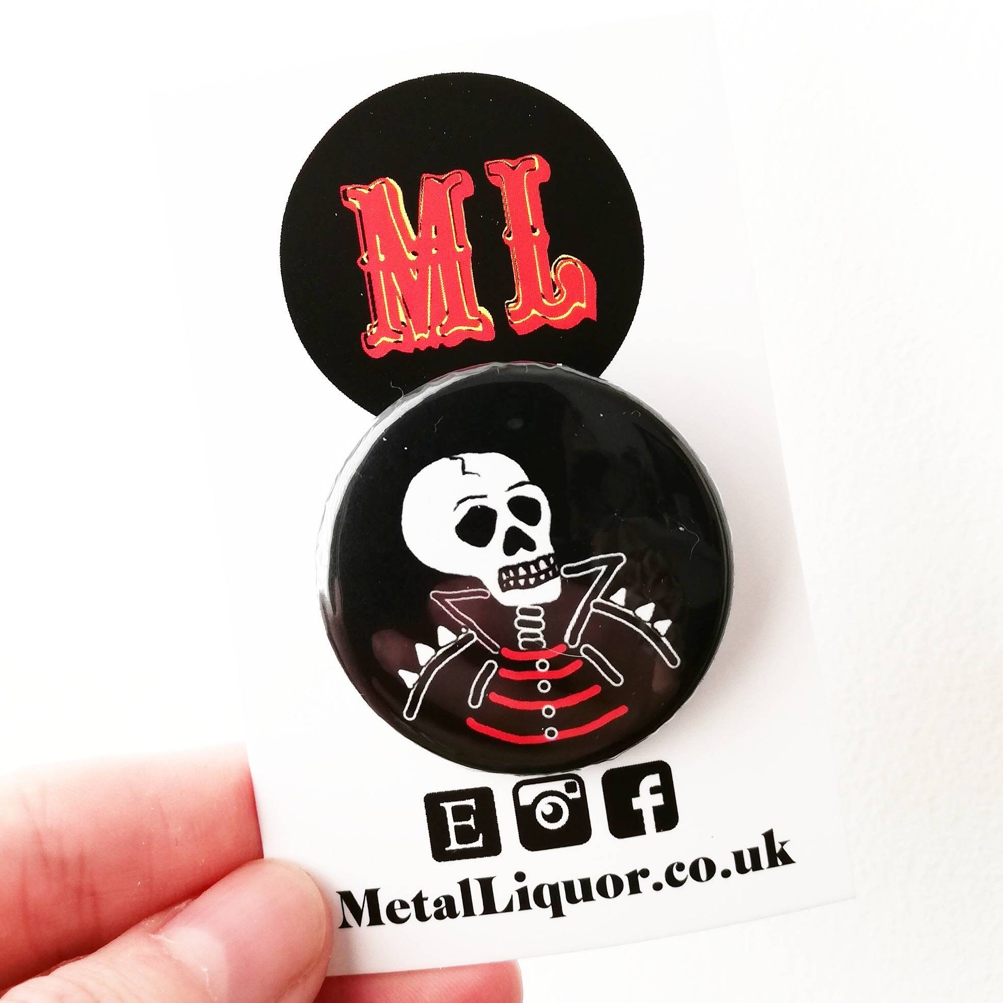 Skull Badge skull pin gothic badge heavy metal rock n | Etsy