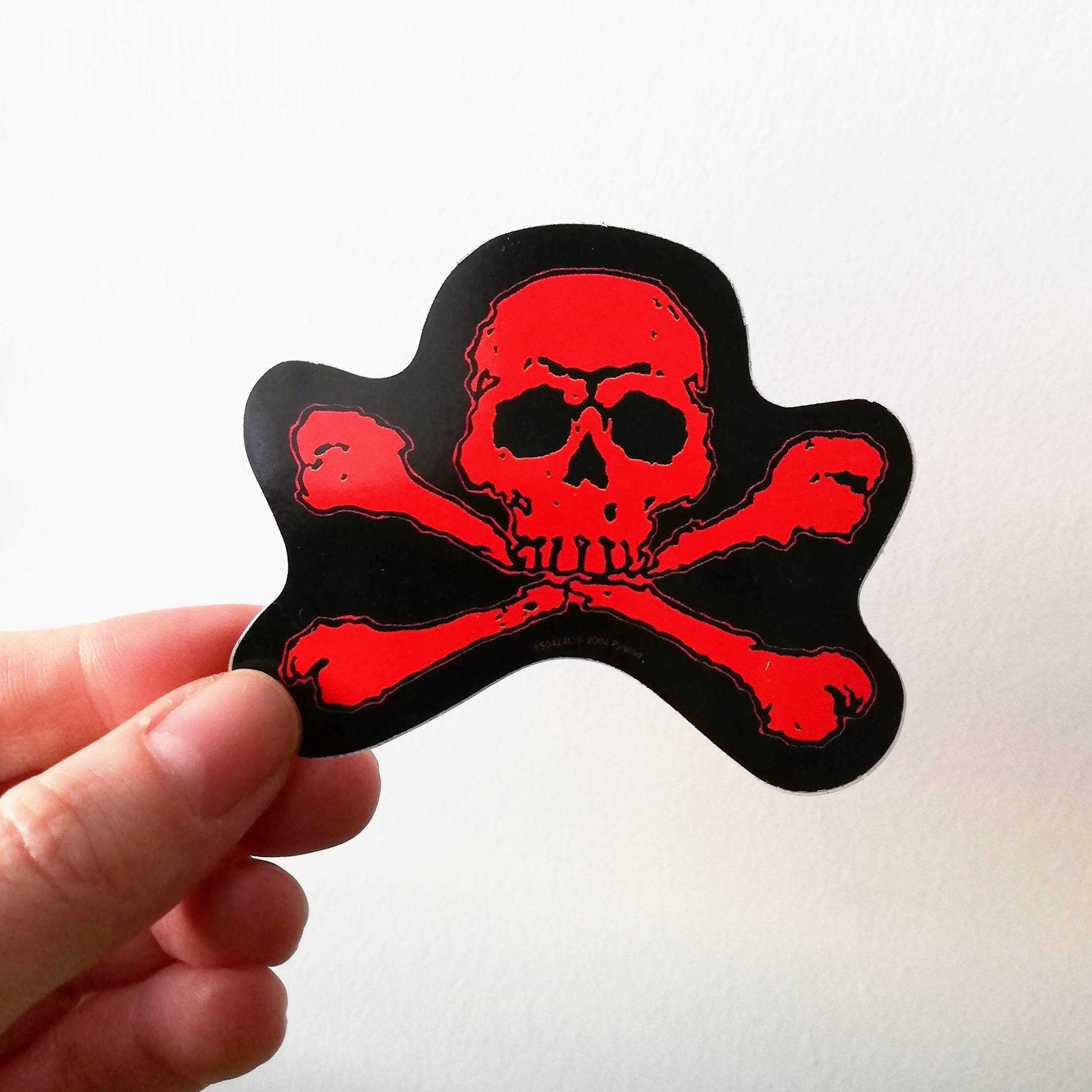 Skull sticker skull stationery red skull gothic sticker | Etsy