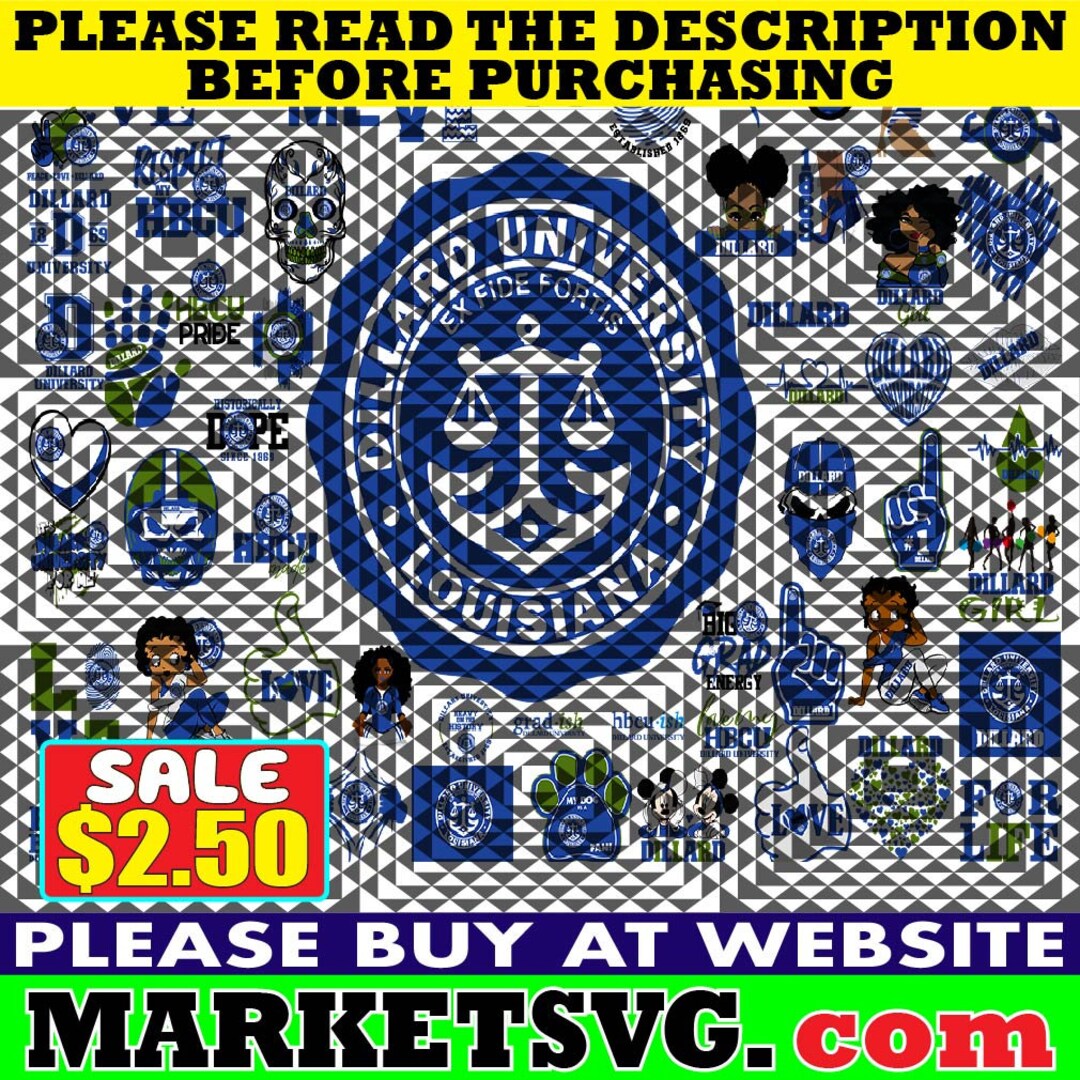 Dillard University Svg, HBCU Svg Collections, HBCU Svg, Football Svg ...