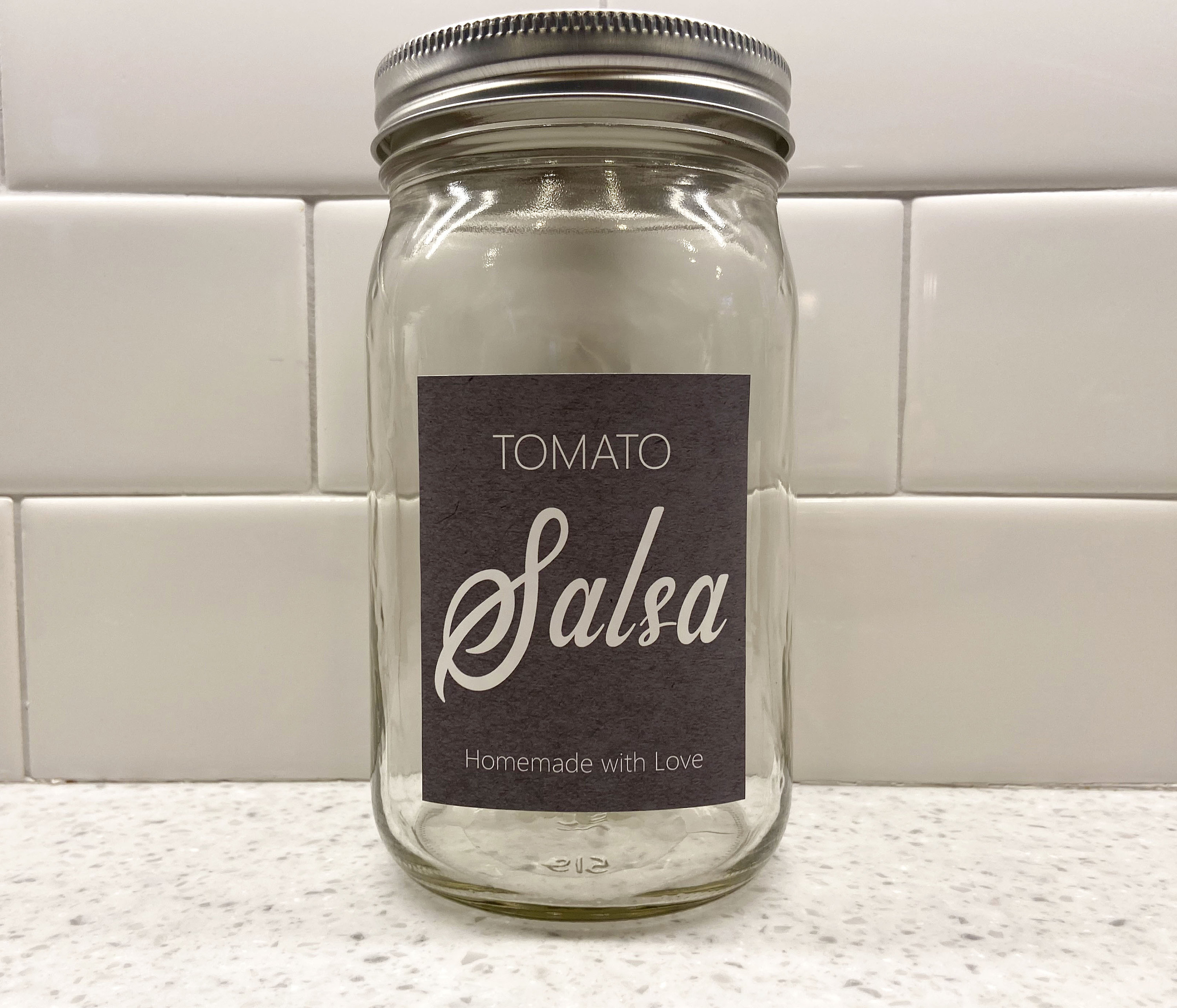 Custom Grey Homemade Salsa Label Canning & Preserving Food & Fermenting ...