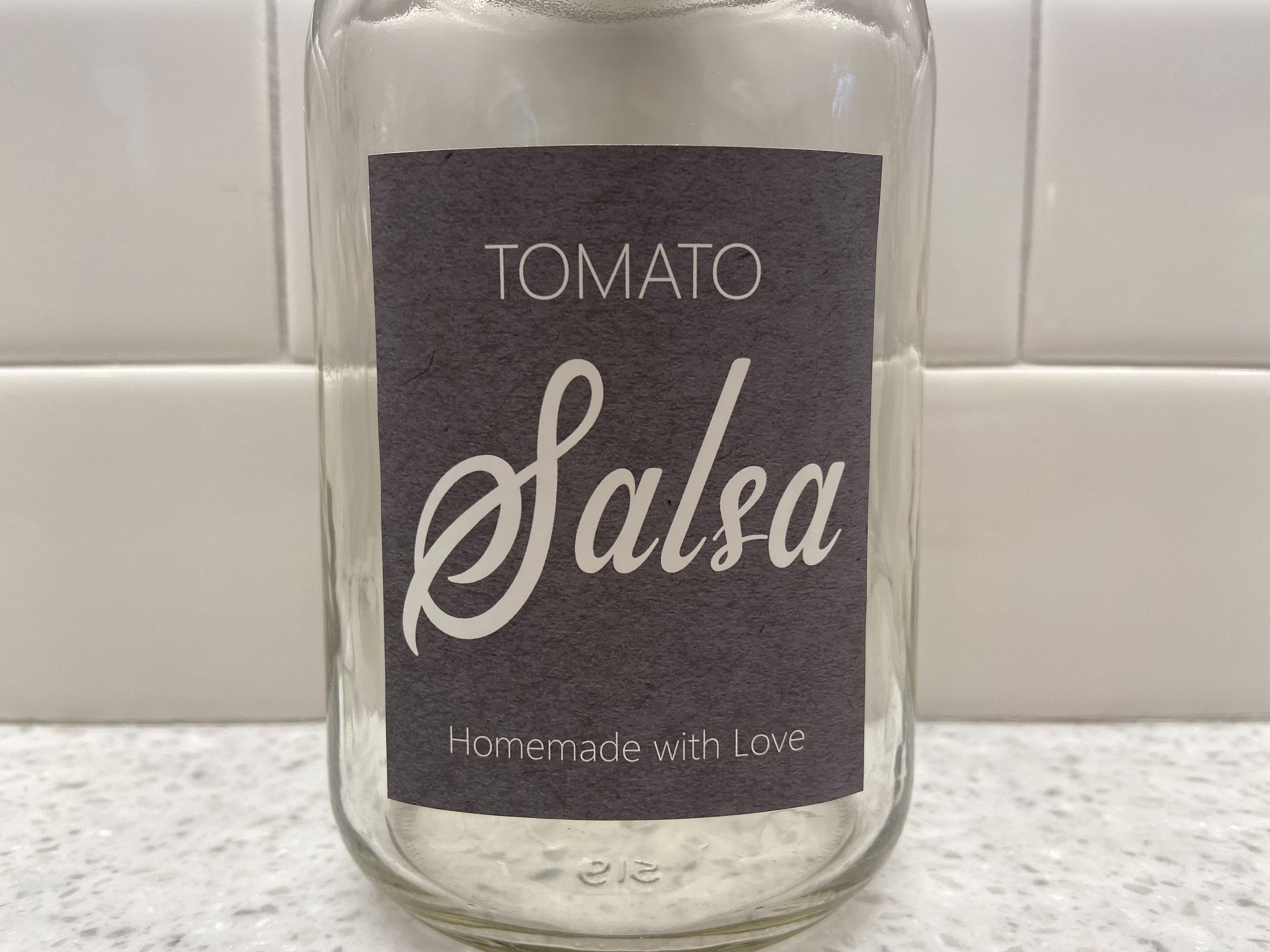 Custom Grey Homemade Salsa Label Canning & Preserving Food & Fermenting ...