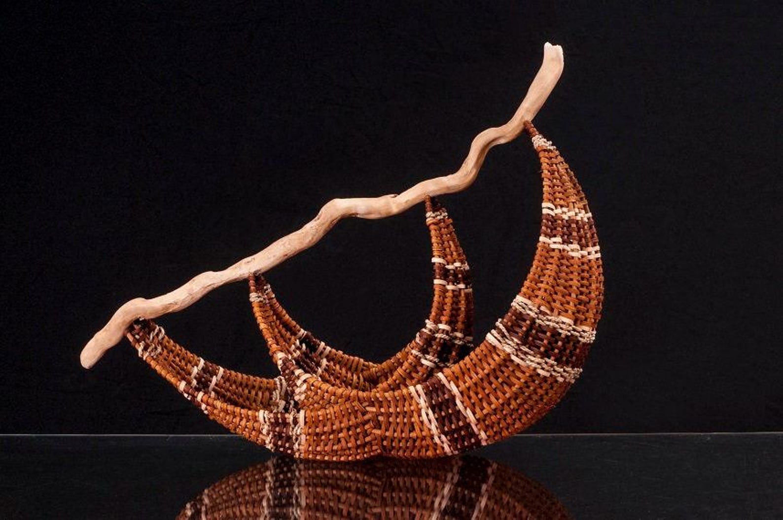 Sculpture Basket, Contemporary Art, Hand Made Woven Basket , Rib ...