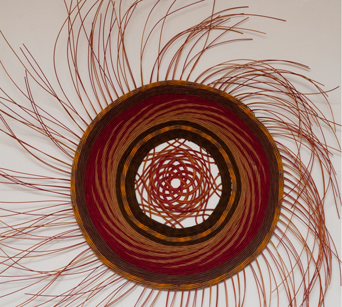 Hand Woven Basket, Woven Wall Art, for the Wall, Woven Mandala Open ...