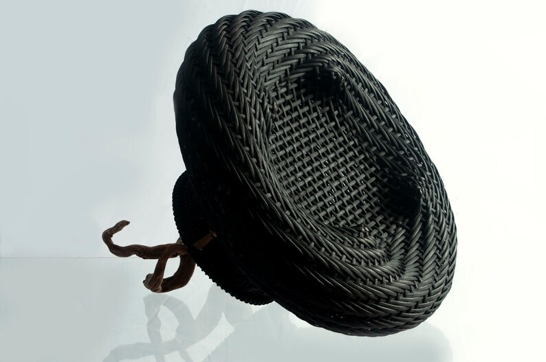 Contemporary Weaving Black Basket Hand Woven Basket Custome - Etsy