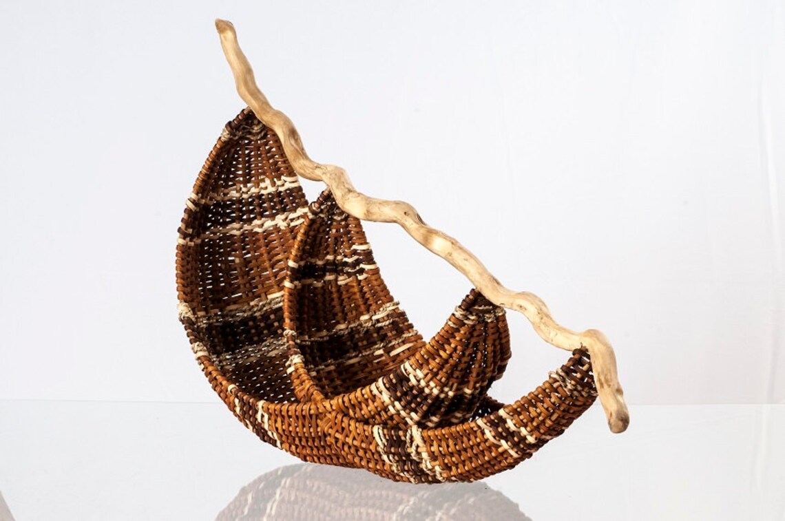 Sculpture Basket, Contemporary Art, Hand Made Woven Basket , Rib ...