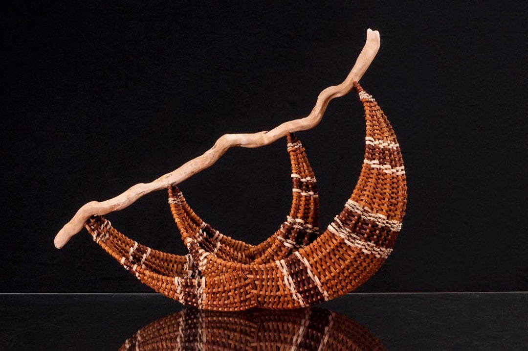 Sculpture Basket, Contemporary Art, Hand Made Woven Basket , Rib ...