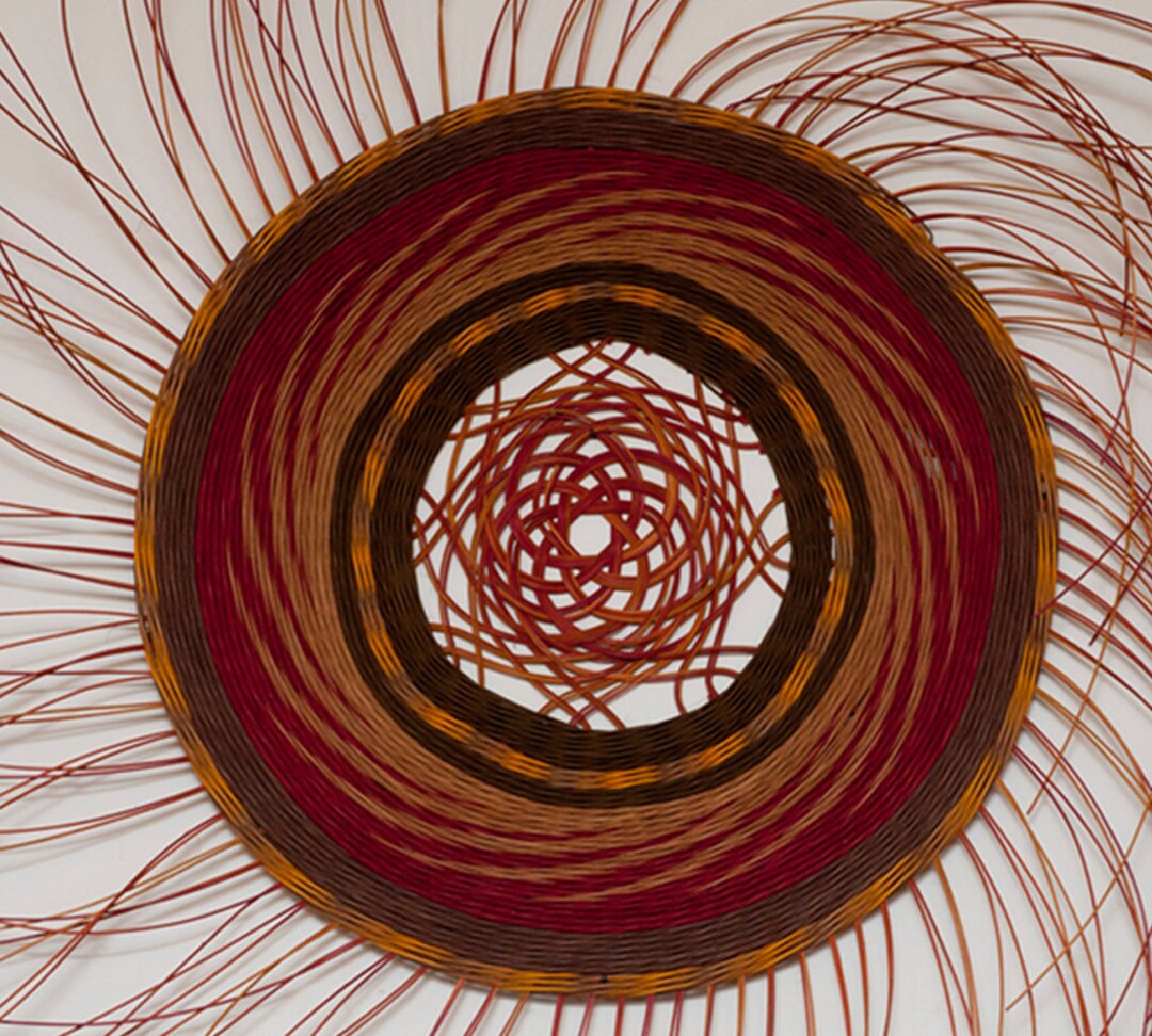 Hand Woven Basket, Woven Wall Art, for the Wall, Woven Mandala - Open ...