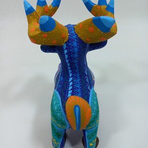 OAXACAN ALEBRIJE Painted Colorful Wood Carving Signed Mexican Folk Art ...