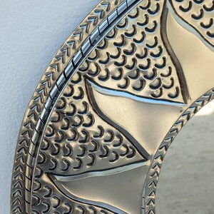 21 ROUND PUNCHED TIN Mirror Handmade Mexican Folk Art Wall Decoration ...