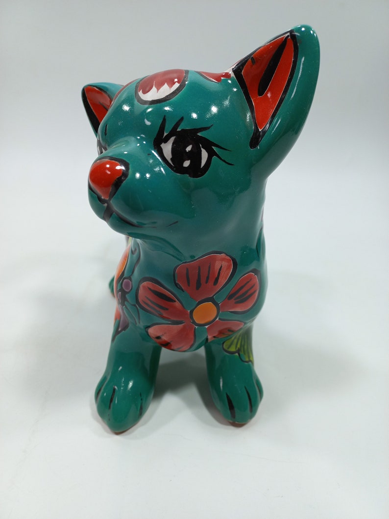 TALAVERA DOG Ceramic Puppy Statue Handmade Handpainted - Etsy