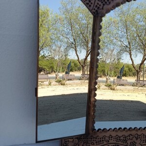 21 PUNCHED TIN MIRROR Arched Mirror, Mexican Folk Art - Etsy