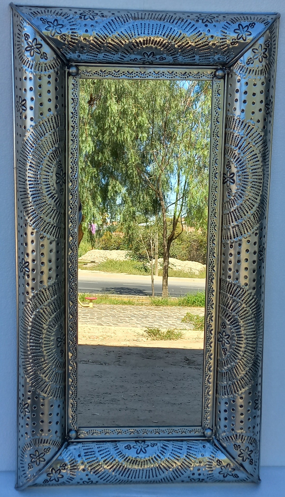 30 PUNCHED TIN Mirror Handmade Mexican Folk Art Wall - Etsy