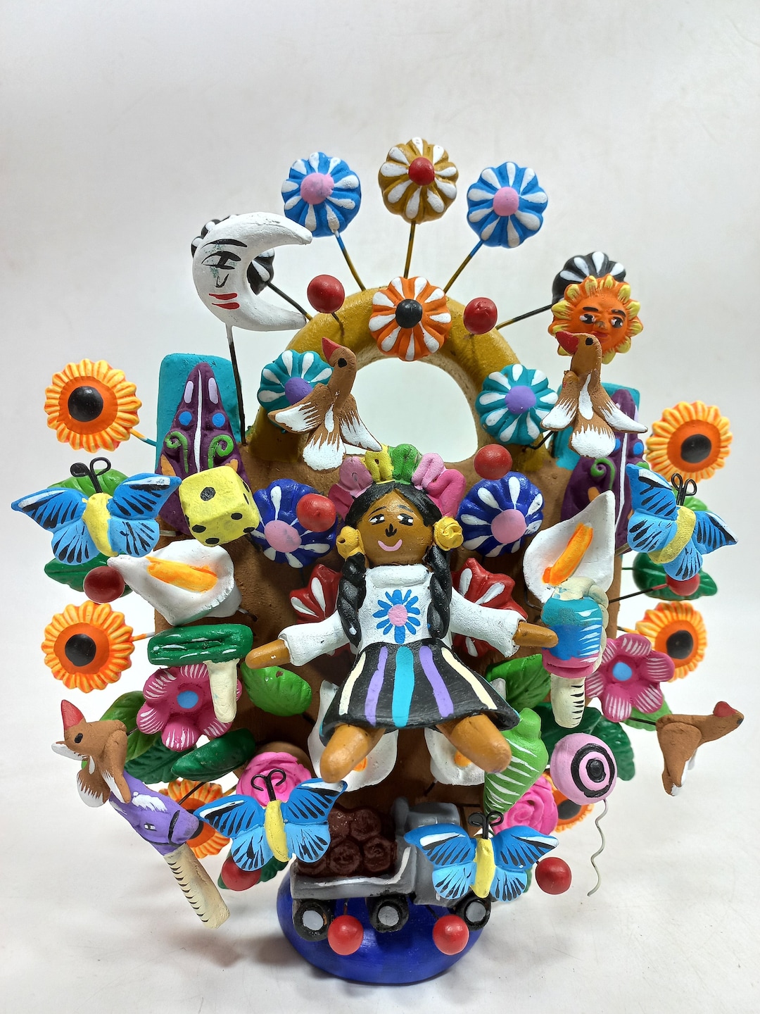 CLAY TREE of LIFE, 100% Handmade, Colorful Mexican Folk Art - Etsy