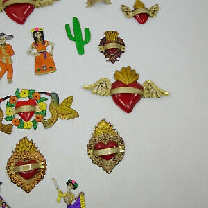 Set of 19 REFRIGERATOR MAGNETS Mexican Hand Painted Punched - Etsy