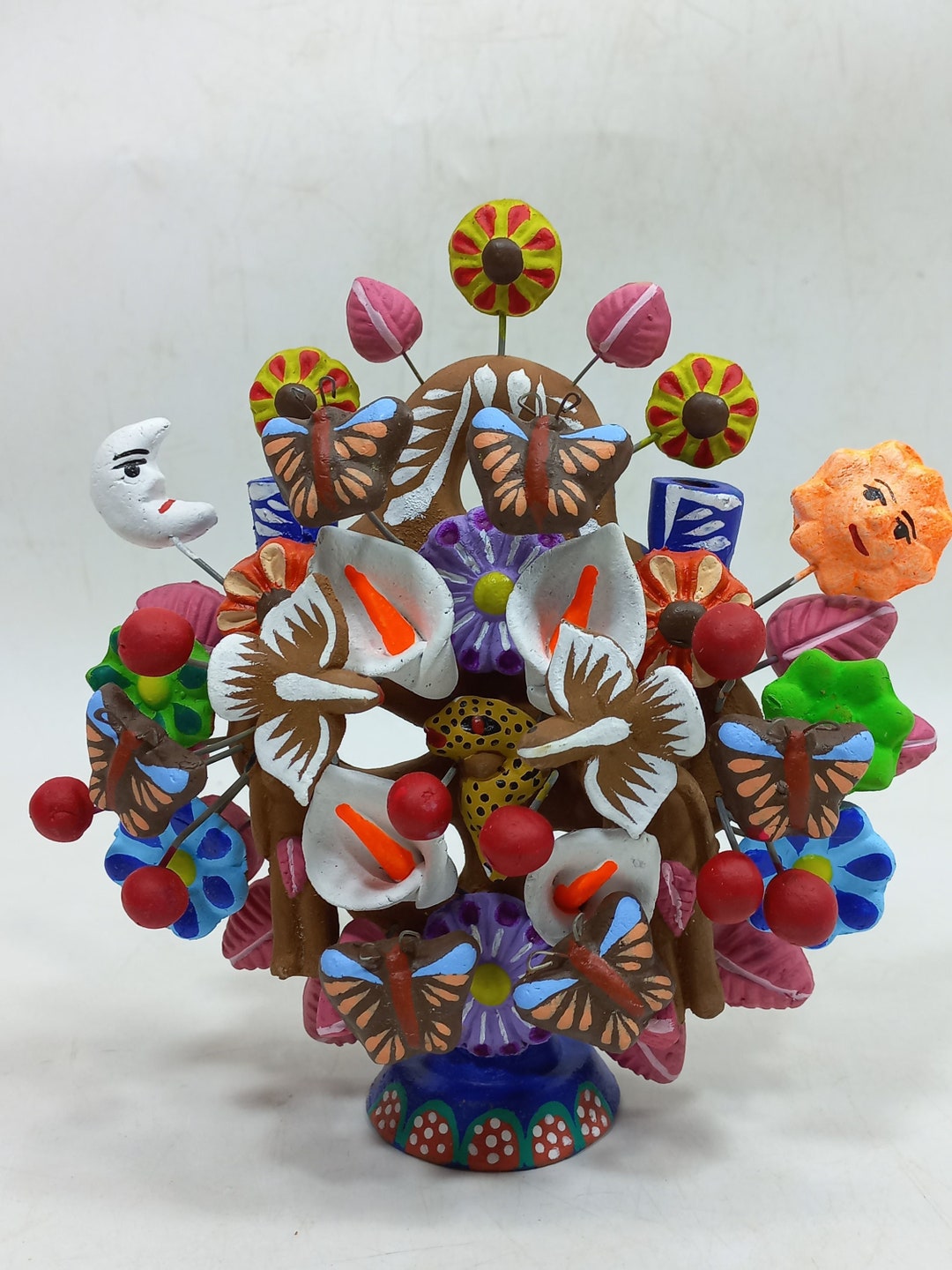 CLAY TREE of LIFE, 100% Handmade, Colorful Mexican Folk Art - Etsy