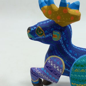 OAXACAN ALEBRIJE Painted Colorful Wood Carving Signed Mexican Folk Art ...
