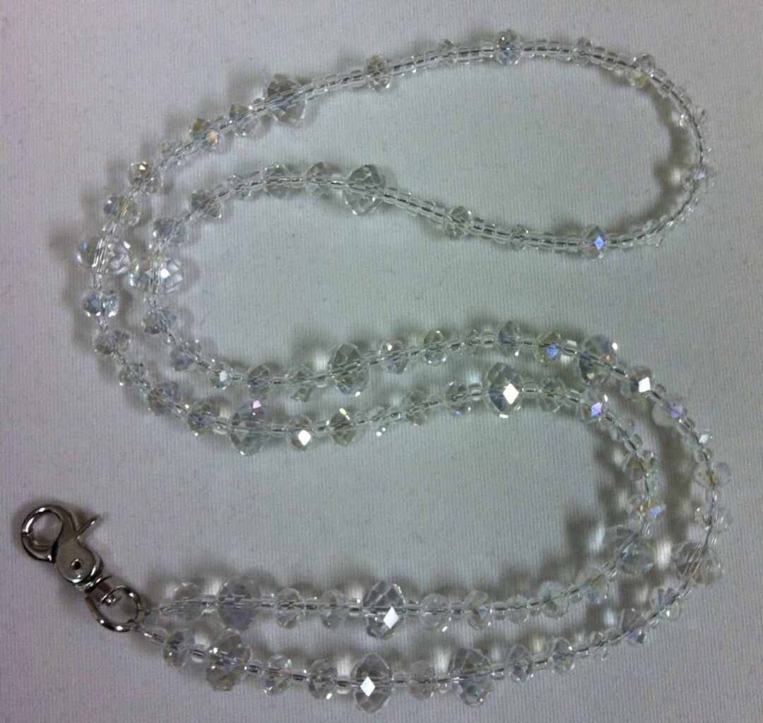 Ice Princess Beaded Chez Crystal Lanyard - Etsy