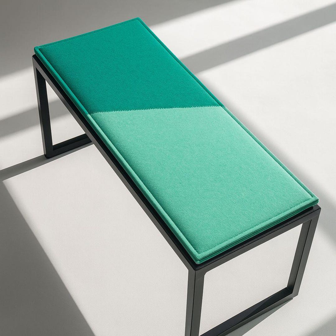 45 Cm Deep Eco Felt 23 Mm Padded Bench Cushion With Decorative ...