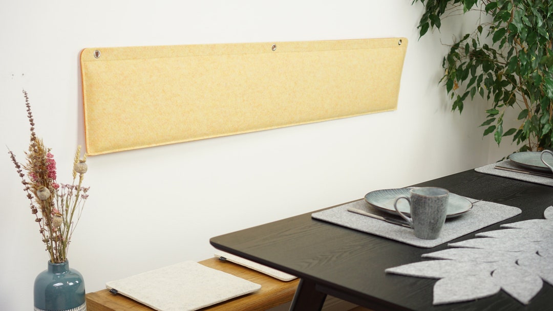 30 Cm High Eco Felt Wall Back Cushion Padded Including Wall Brackets ...