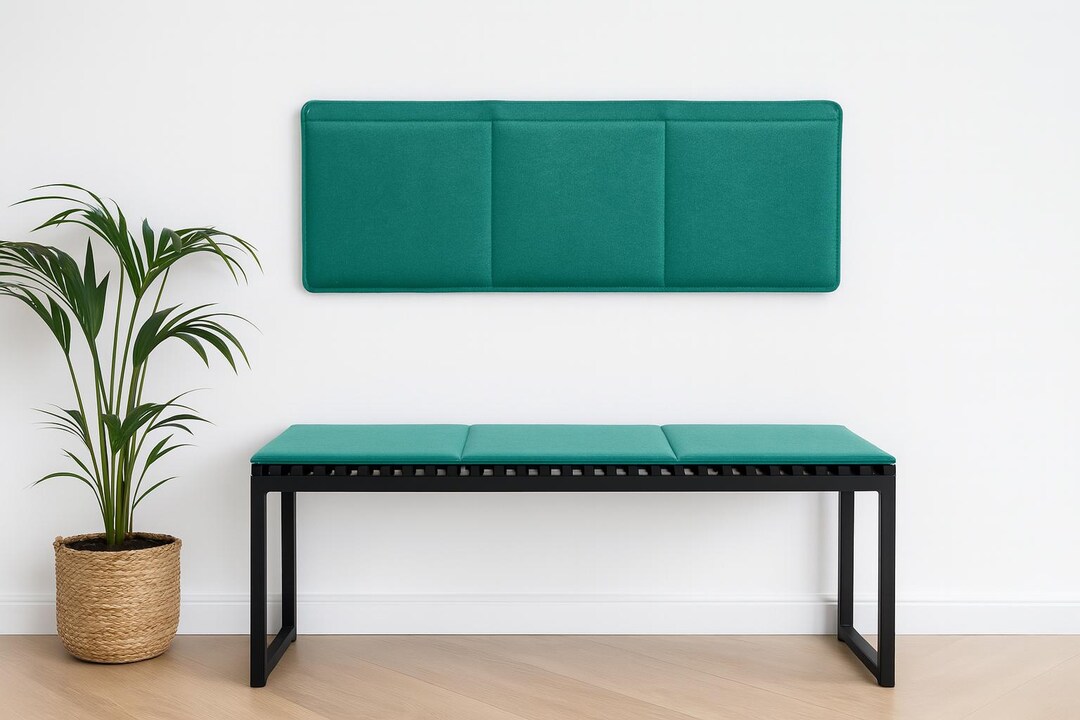30 Cm Deep Rpet Felt 23 Mm Padded Bench Cushion + With Quilted Seams ...
