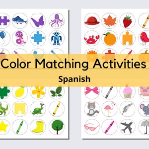 SPANISH Colors Matching Activity | Matching, Homeschool, Early Learning ...