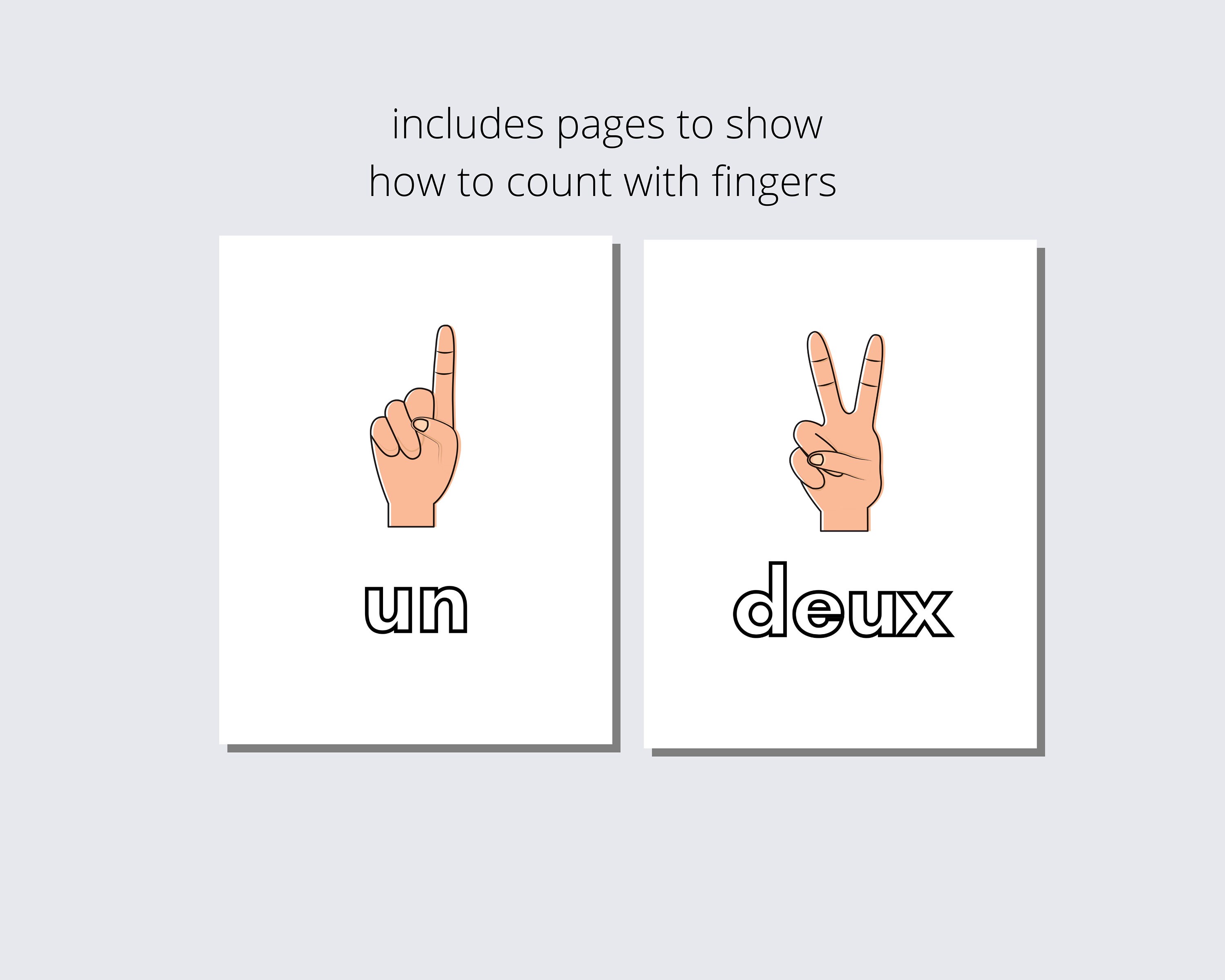 FRENCH Numbers Bundle Flashcards, Full Page, Montessori, Matching ...