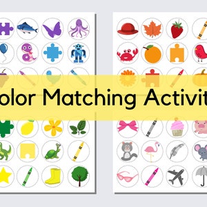 SPANISH Colors Matching Activity Matching Homeschool Early - Etsy