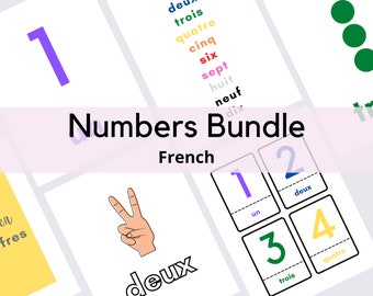 TAGALOG Numbers Flashcards Bundle Full Page Montessori | Etsy